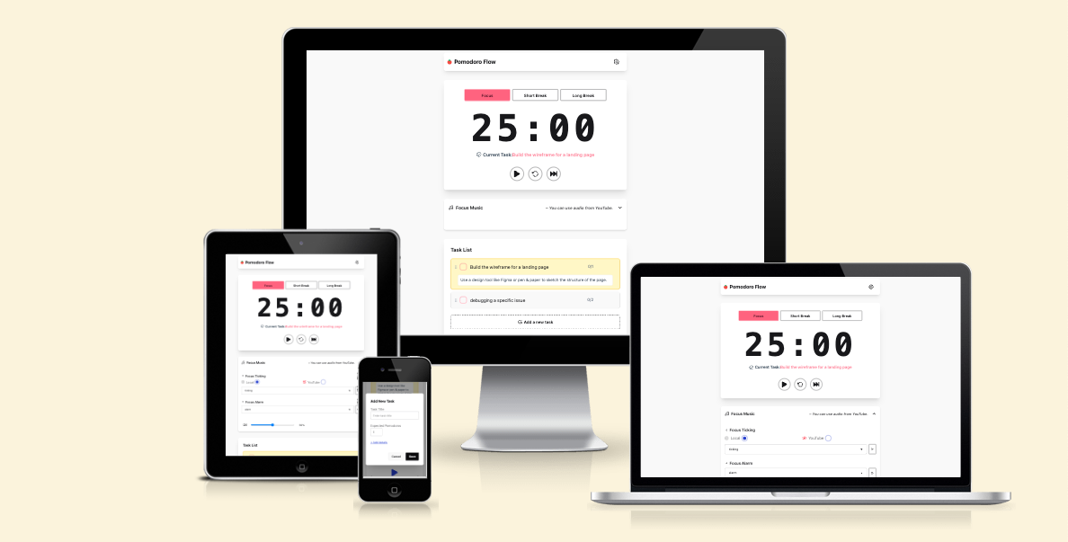 Pomodoro Flow | The Free Pomodoro Timer with YouTube Music